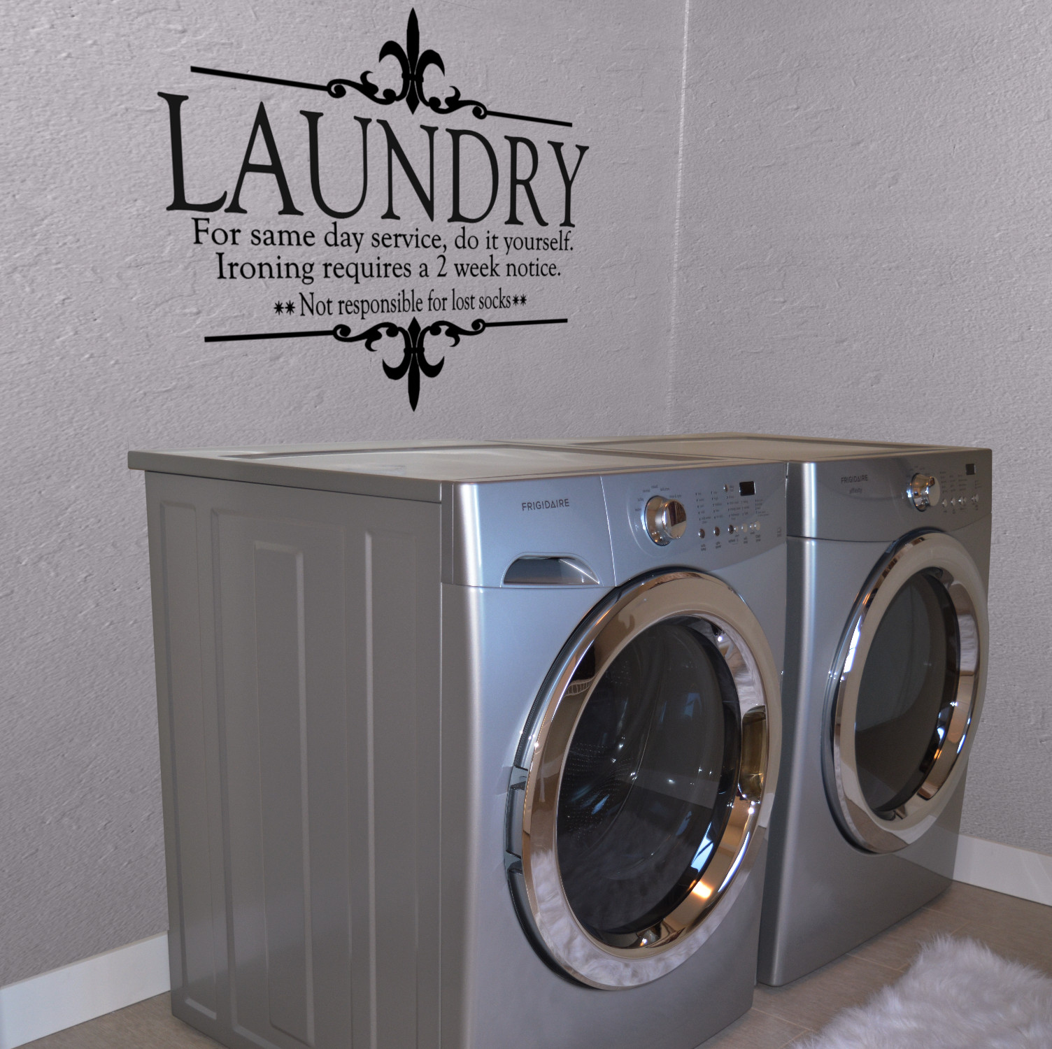 Laundry Vinyl Lettering-Custom Vinyl Wall Expressions